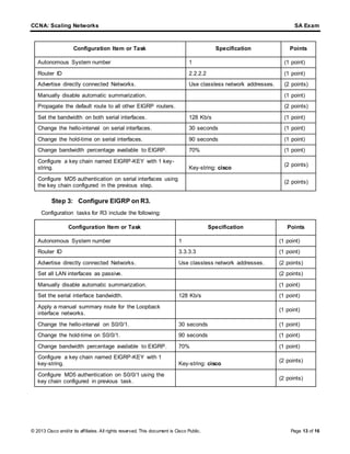 Sca n skills assess eigrp - student trng - exam-1 | PDF