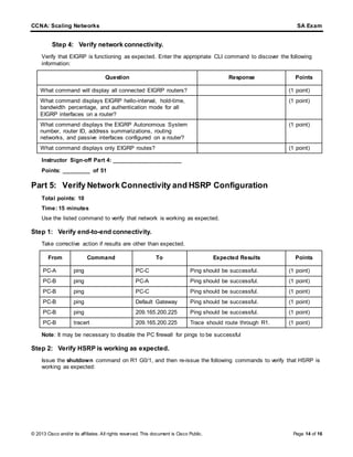 Sca n skills assess eigrp - student trng - exam-1 | PDF
