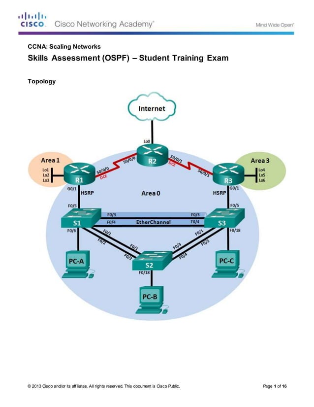 Sca n skills assess ospf - student trng - exam | DOCX | Computer Networking | Computing
