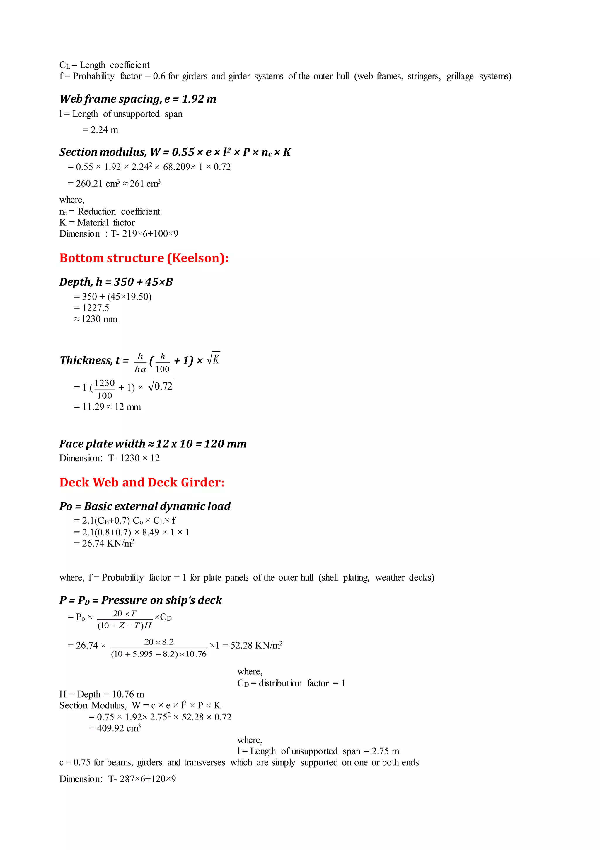 Scantling of Ship | DOCX