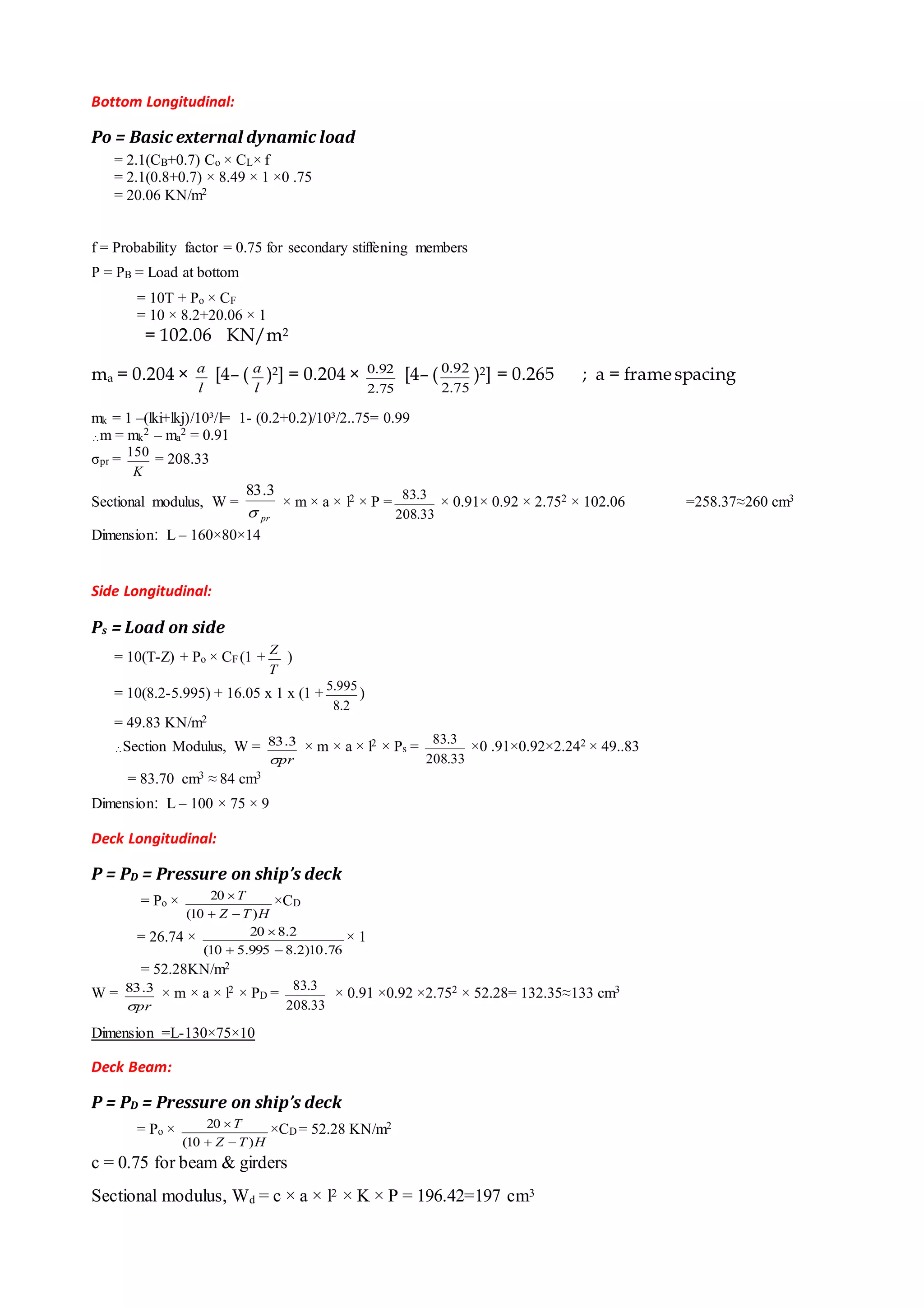 Scantling of Ship | DOCX