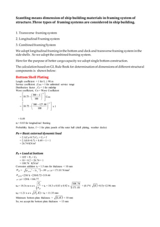Scantling of Ship | DOCX