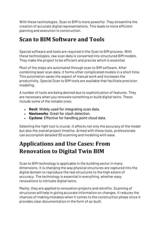 Scan to BIM Revolutionizing Construction with 3D Modeling | PDF