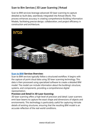 Scan to Bim Services 3D Laser Scanning Rvtcad.pdf