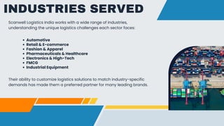 Scanwell Logistics - Leading Logistics Company in India | PDF