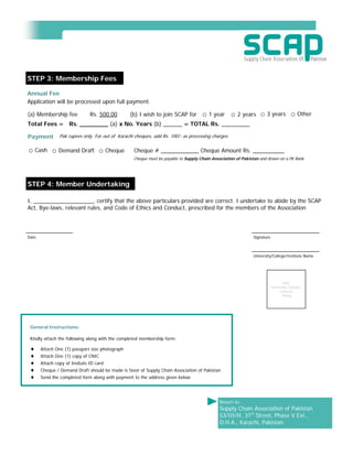 Scap Student Membership Application | PDF