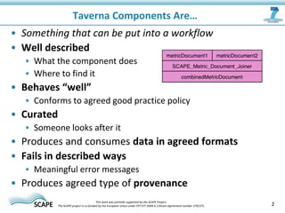 Taverna Components: The Basics | PPTX | Computing | Technology & Computing