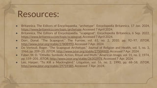 "Scapegoat as an Archetype in Literature” | PPT