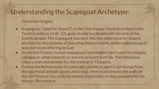 "Scapegoat as an Archetype in Literature” | PPT