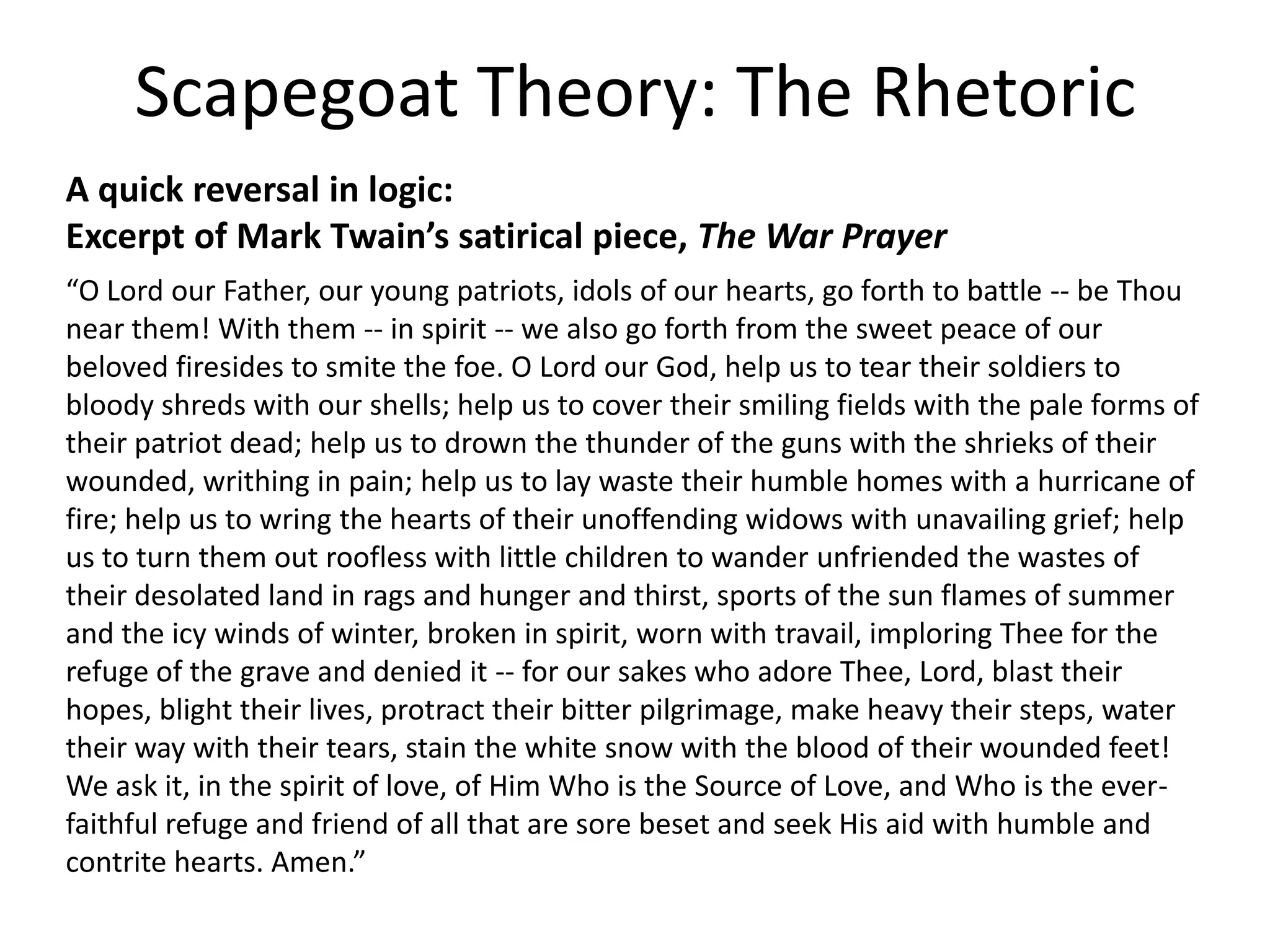 Scapegoat theory & Christianity | PPTX