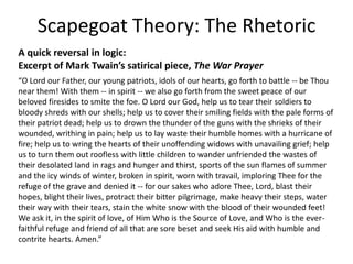 Scapegoat theory & Christianity | PPTX