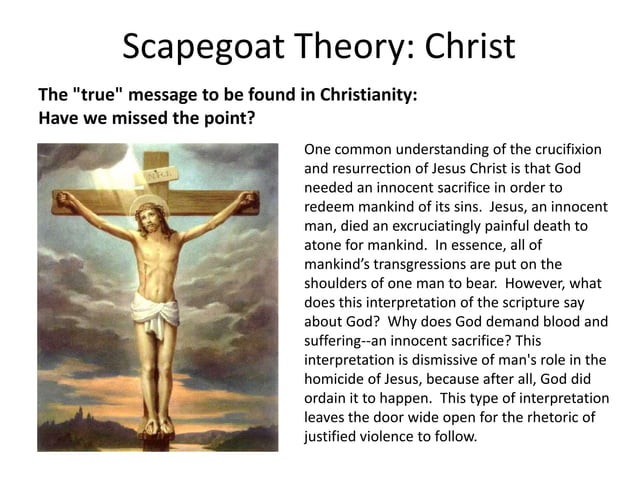 Scapegoat theory & Christianity | PPTX | Christianity | Religion ...