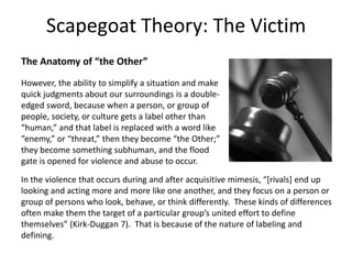 Scapegoat theory & Christianity | PPTX