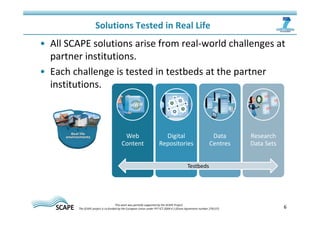 Scape project presentation - Scalable Preservation Environments | PPTX