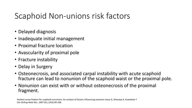 Scaphoid non unions | PPTX