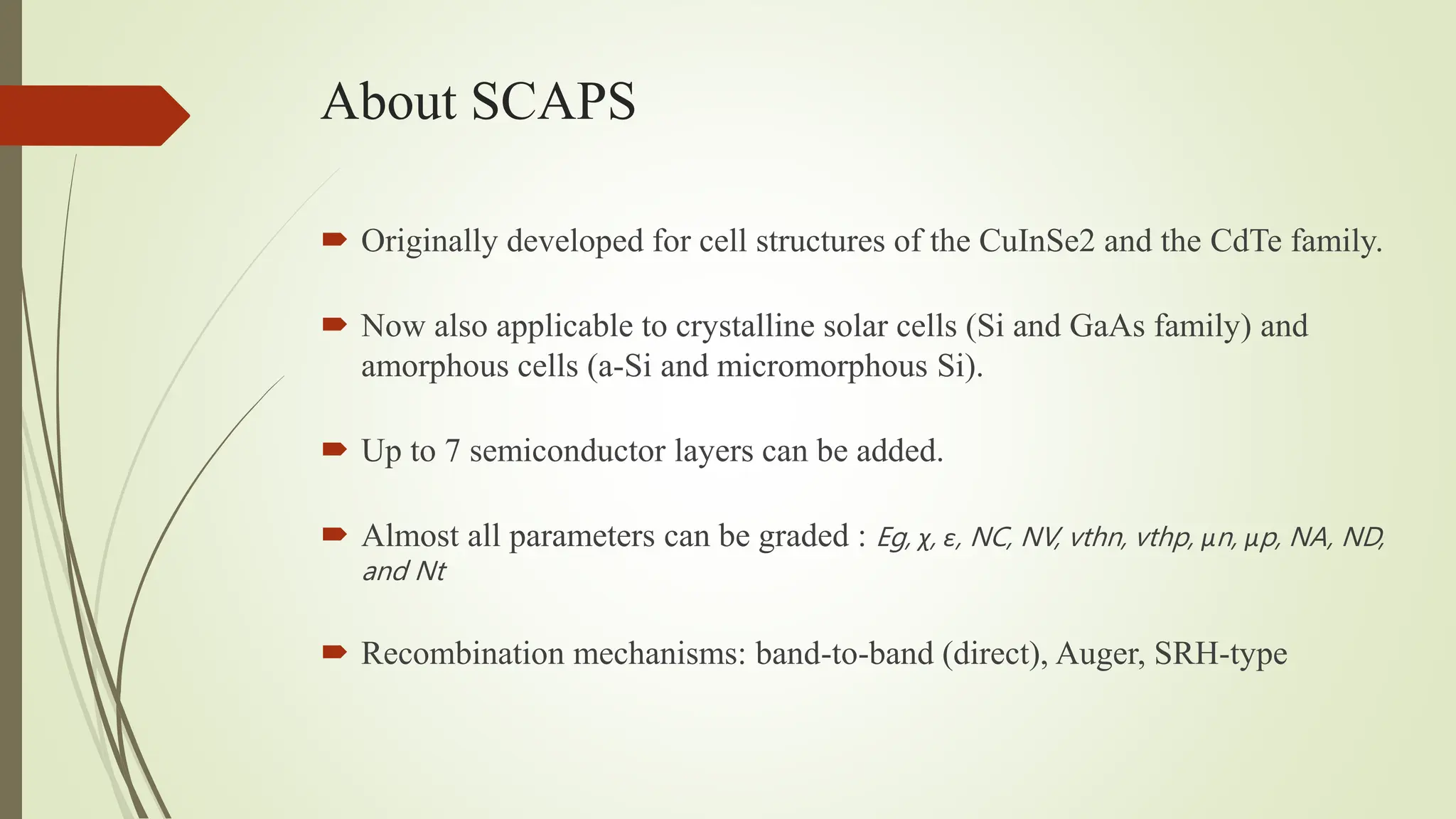 Tutorial On Scaps 1d Simulation Tool Pptx