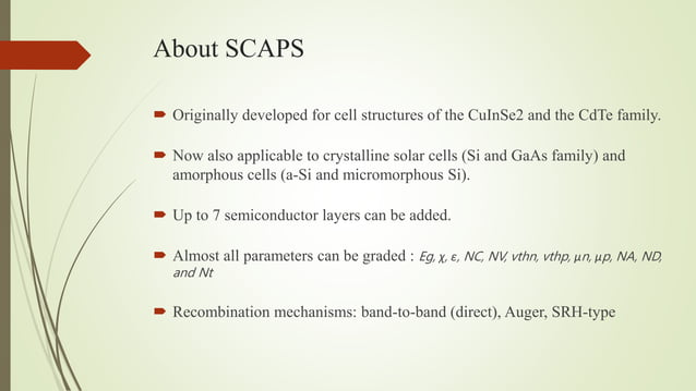 Tutorial on SCAPS-1D simulation tool.pptx
