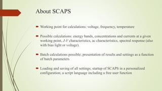 Tutorial on SCAPS-1D simulation tool.pptx