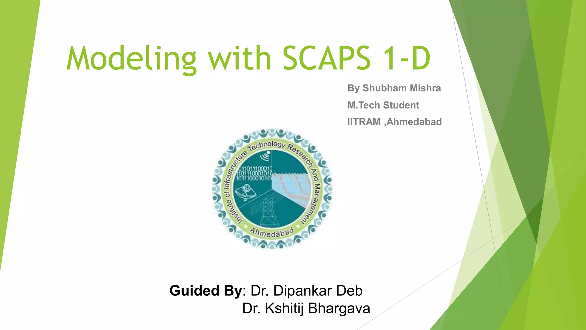 Solar cell Modeling with Scaps 1-D | PPTX