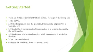 Solar cell Modeling with Scaps 1-D | PPTX
