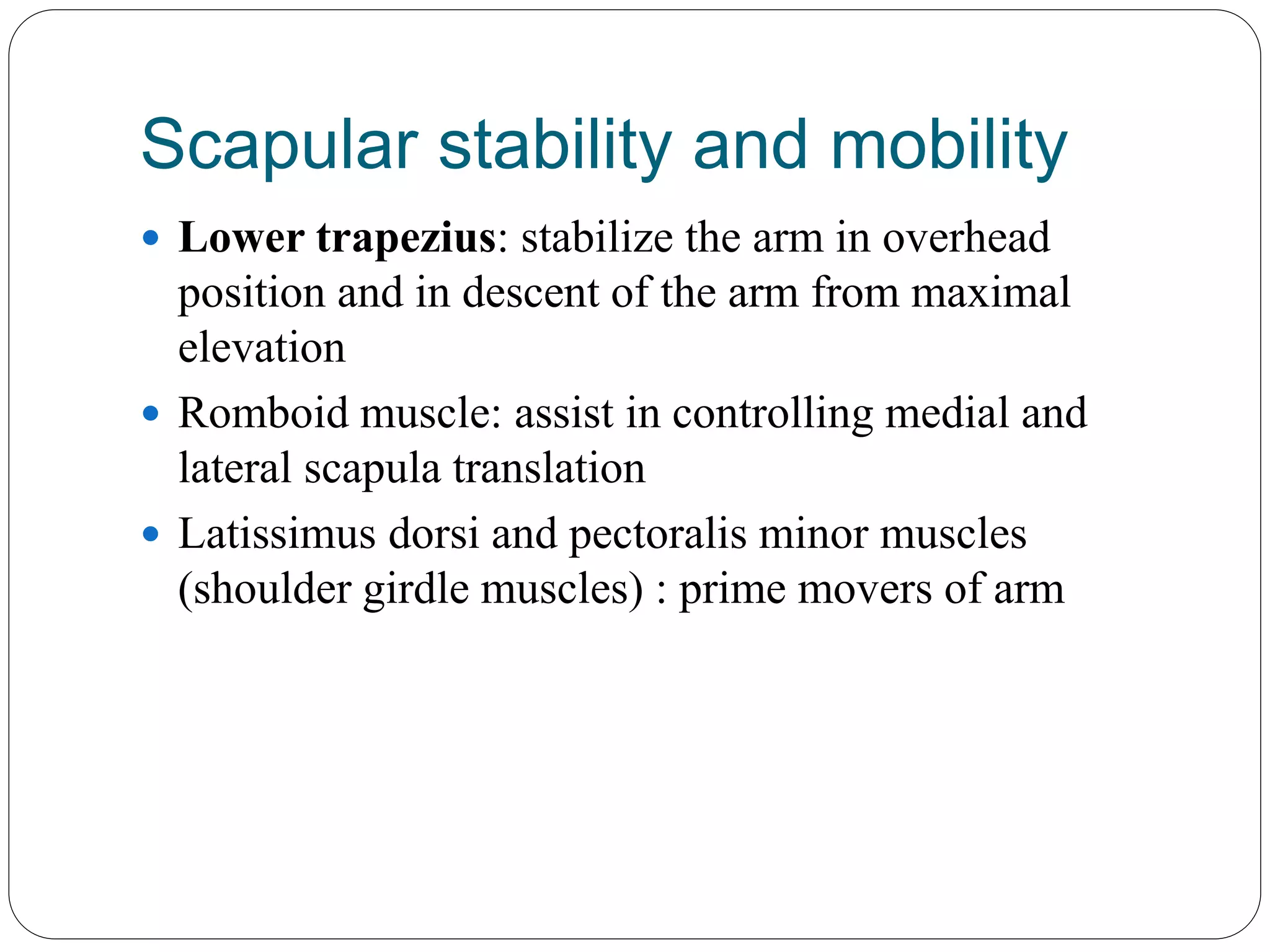 Scapular dyskinesis | PPTX