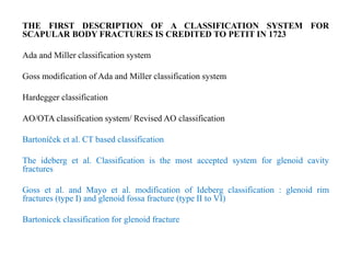 Scapula surgical approaches ppt | PPTX