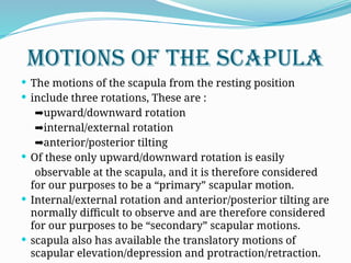 SCAPULOTHORACIC JOINT.pptx powerpoint presentation | PPTX