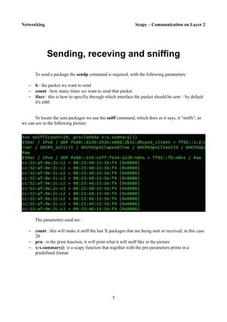 Scapy - communication on Layer2 | PDF