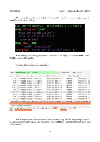 Scapy - communication on Layer2 | PDF
