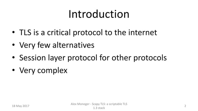 Scapy Tls A Scriptable Tls 13 Stack Ppt