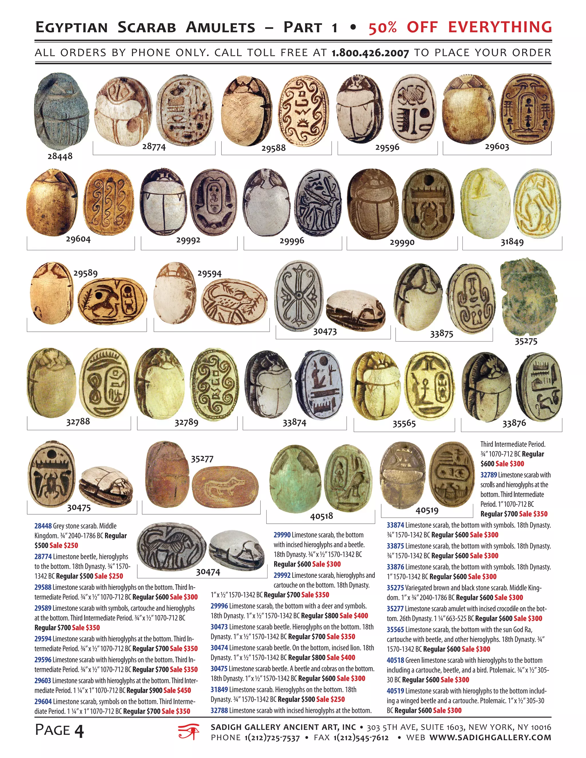 Sadigh Gallery Ancient Egyptian Scarab Amulets 1 | PDF