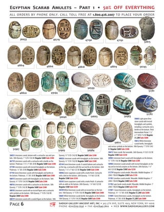 Sadigh Gallery Ancient Egyptian Scarab Amulets 1 | PDF