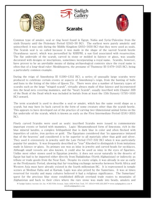 Ancient Egyptian Scarabs | DOC