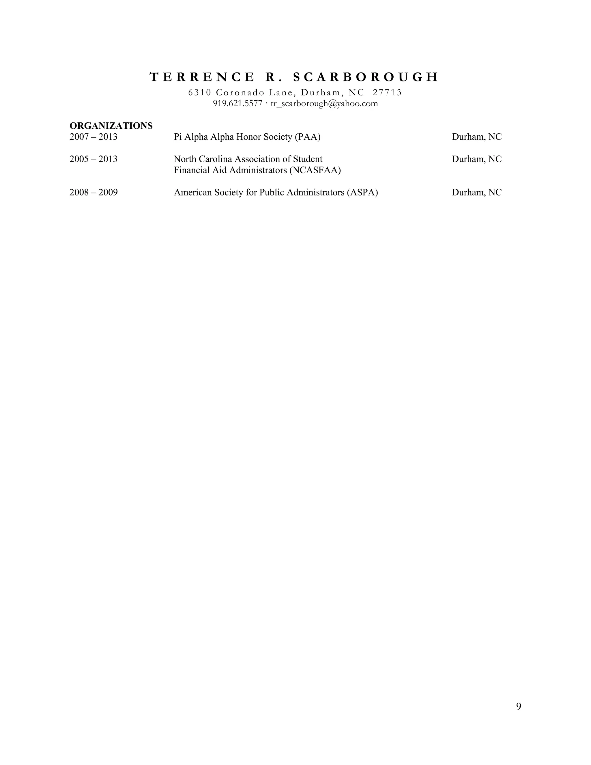 Terrence Scarborough 2014 PA-PAC Questionnaire | PDF | Standardized ...