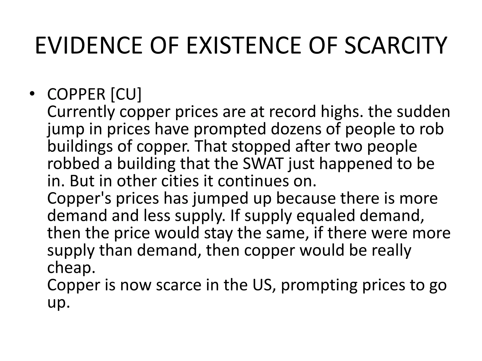Economic problem -: scarcity | PPTX