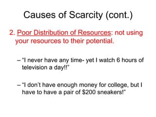 Scarcity lesson for students in business | PPT
