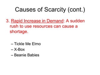 Scarcity lesson for students in business | PPT
