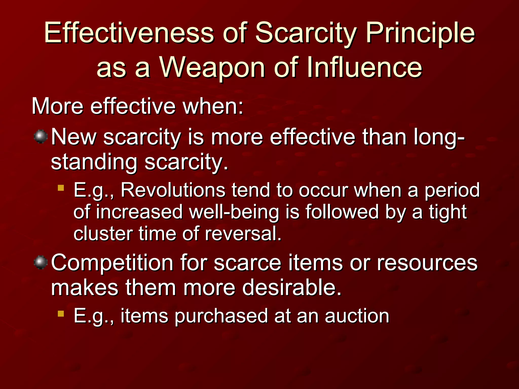 Scarcity chapter 7 cialdini feb 2011 | PPT