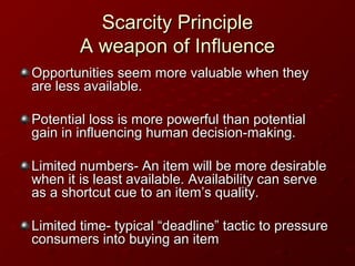 Scarcity chapter 7 cialdini feb 2011 | PPT