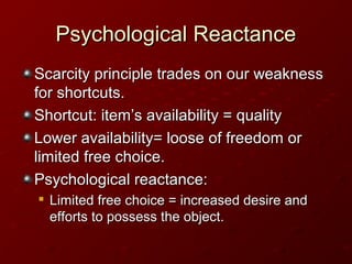 Scarcity chapter 7 cialdini feb 2011 | PPT