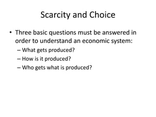 Scarcity, choice, and opportunity cost | PPT
