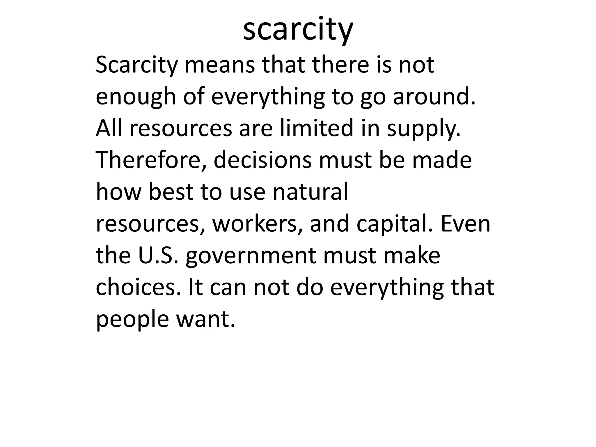 Scarcity, trade off, opportunity cost | PPTX