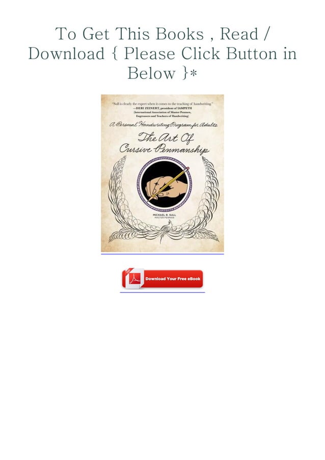 Scarica&Lis The Art of Cursive Penmanship: A Personal Handwriting ...