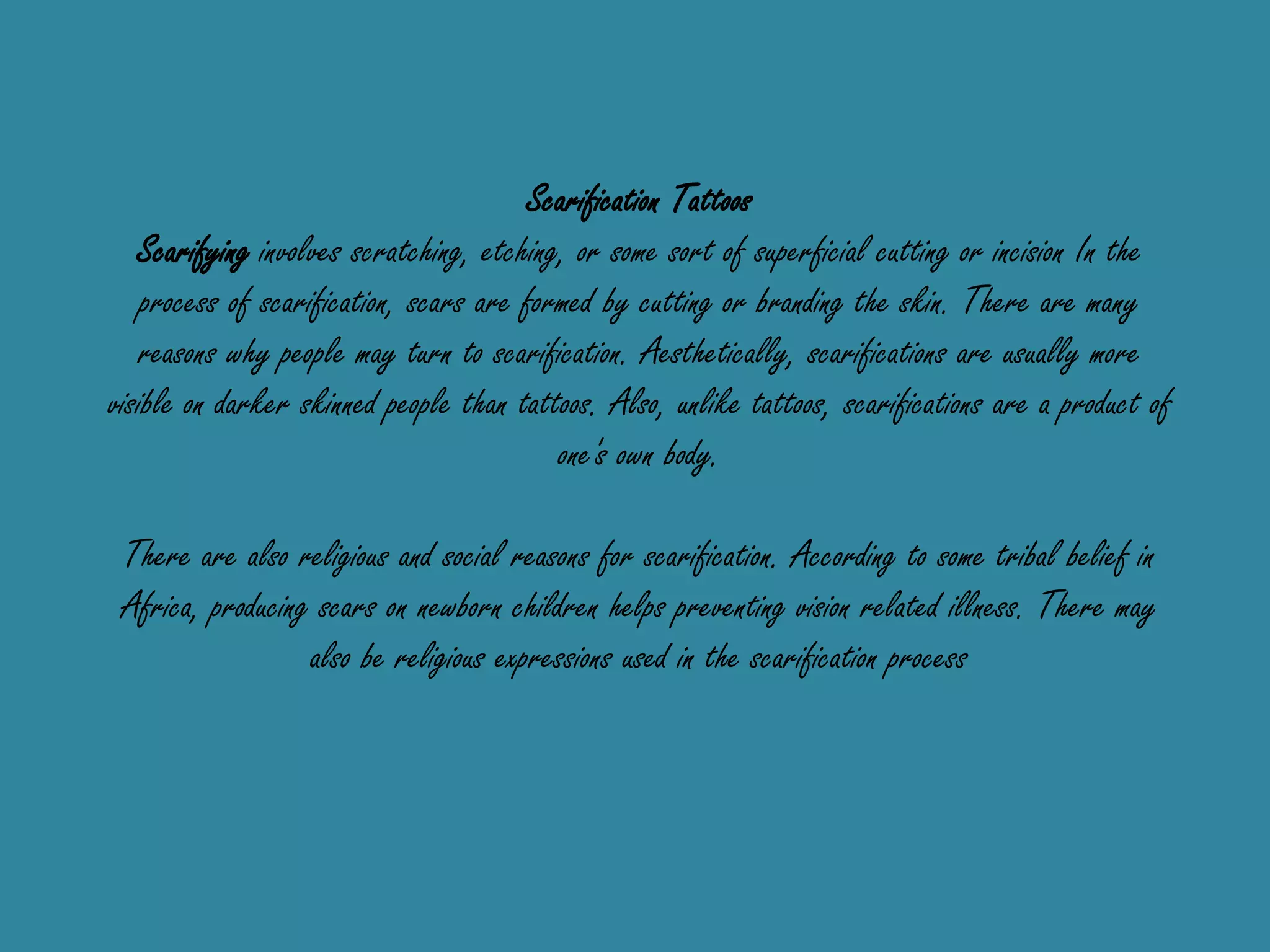 Scarification | PPSX