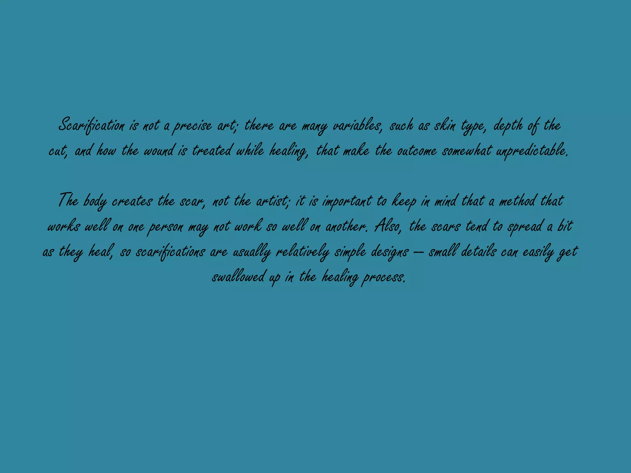 Scarification | PPSX