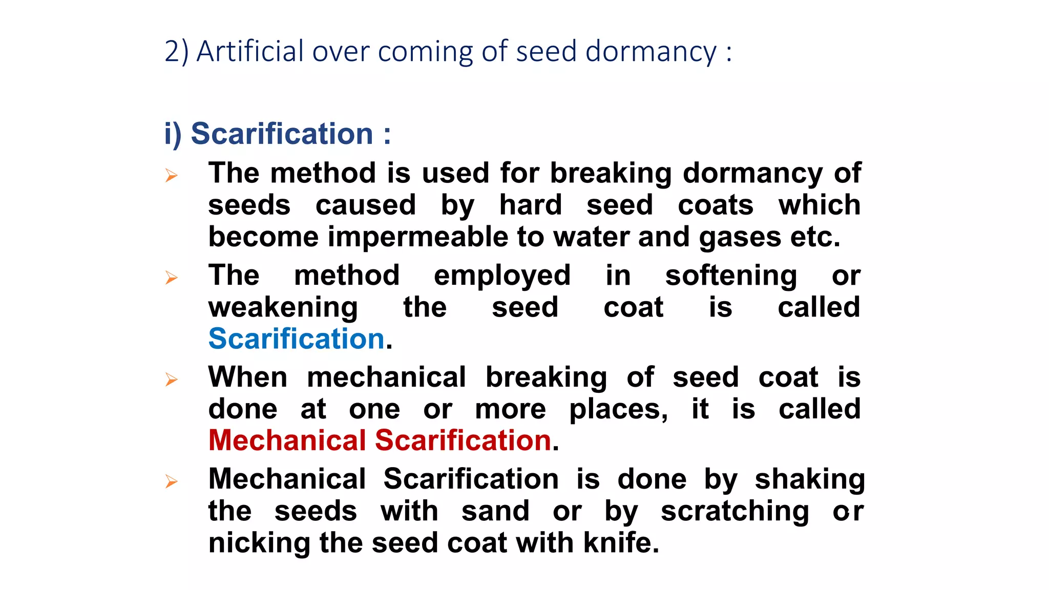 Scarification and stratification of seeds | PPTX