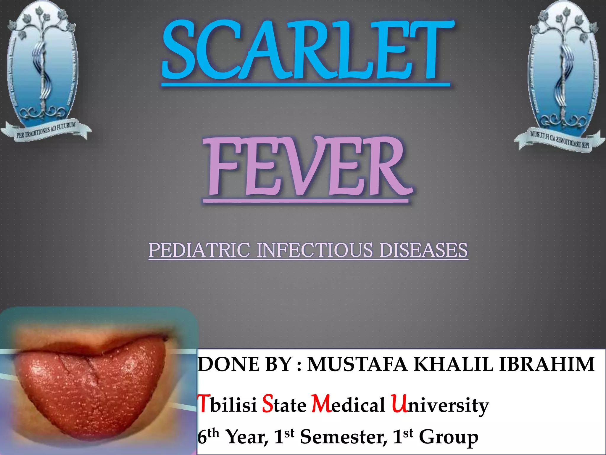 Scarlet fever ( infectious diseases ) | PPTX
