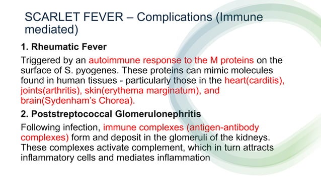 Scarlet Fever in Children and its complications | PPTX