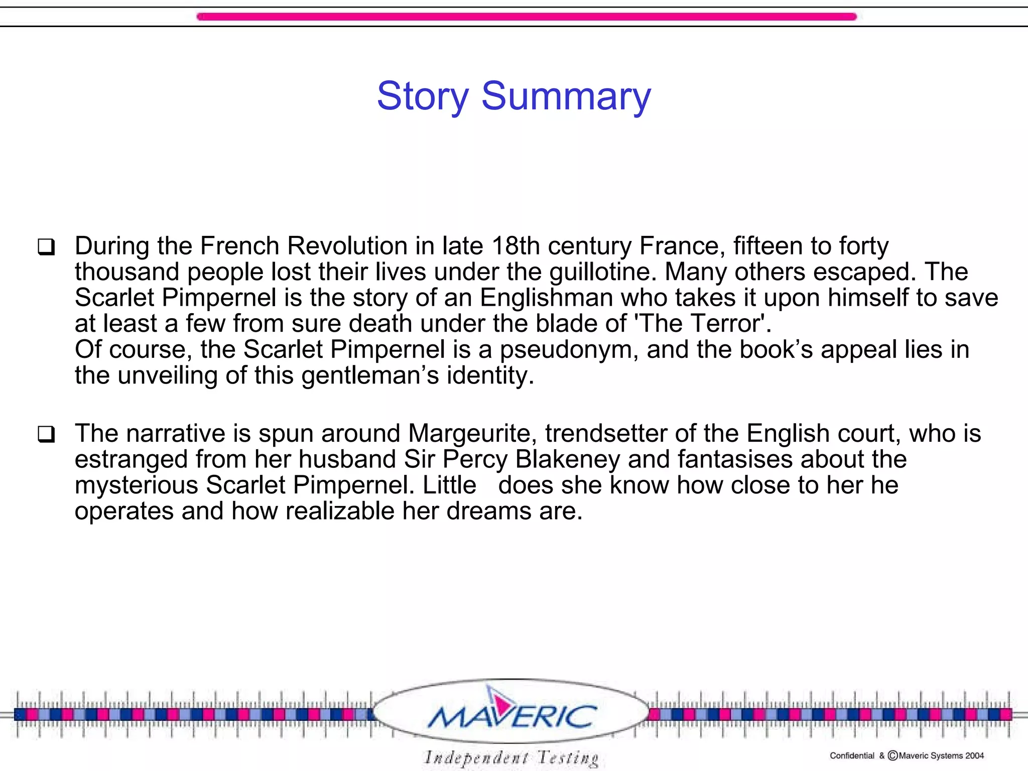 Scarlet pimpernel book review | PPT