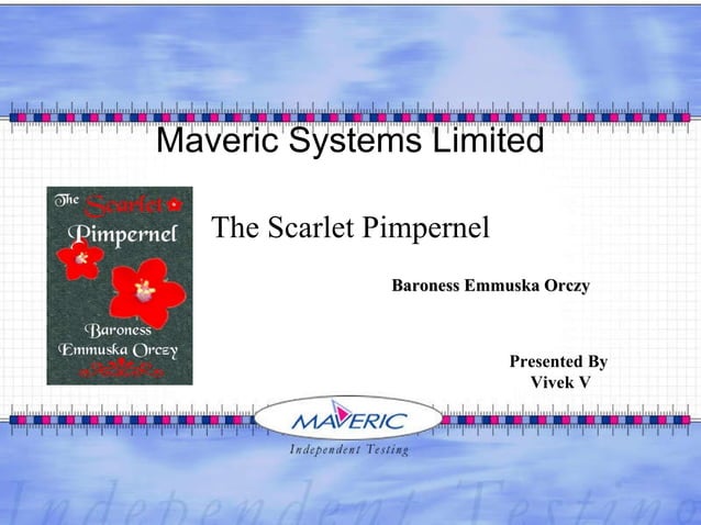 Scarlet pimpernel book review | PPT